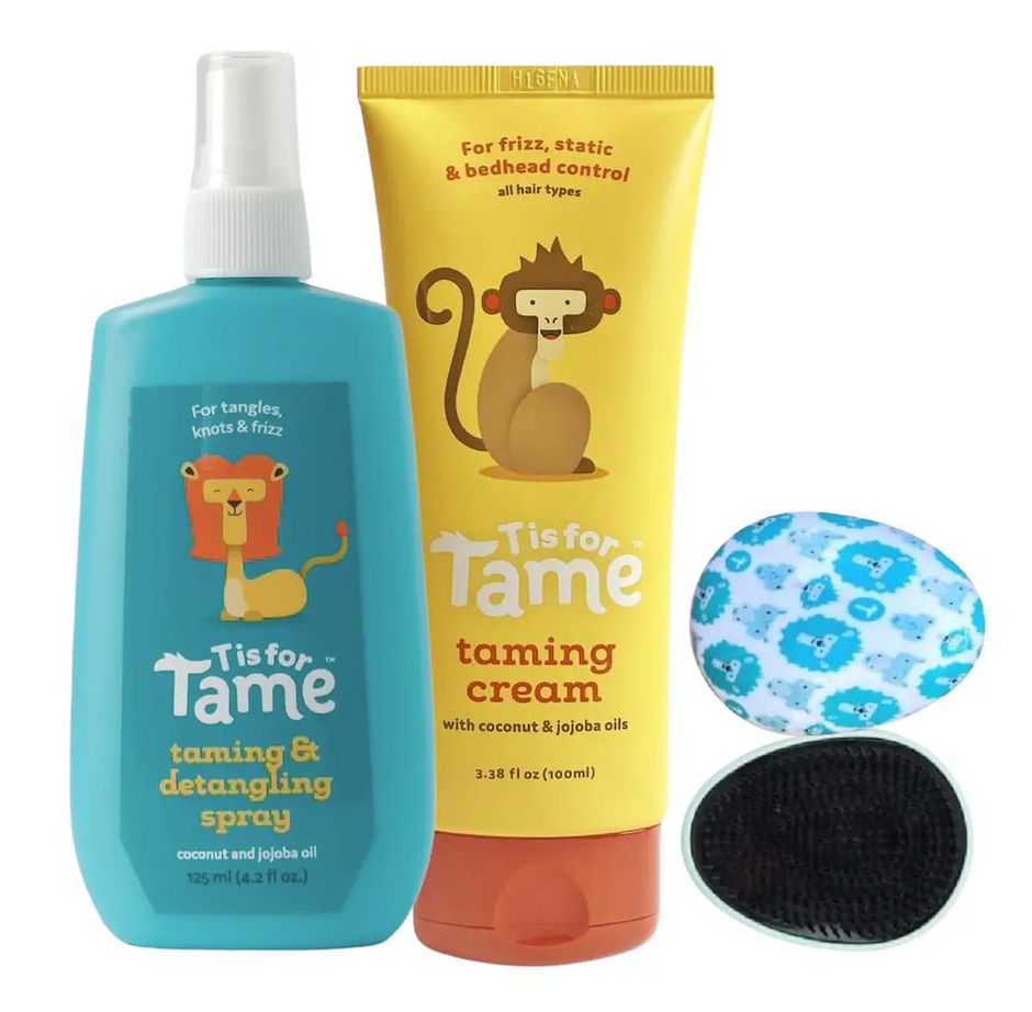 Hair Taming Starter Kit with Matte Cream, Detangling Spray & Detangling ...